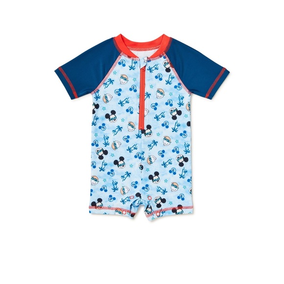 Disney | Swim | Disney Mickey Mouse Baby Boy Rash Guard Swimsuit | Poshmark
